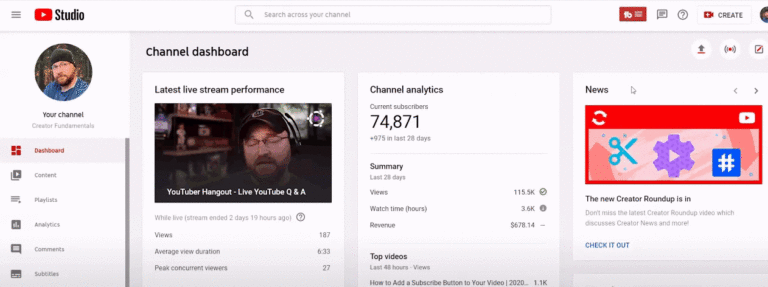 YouTube Studio Guide: For Beginners (2025) - Squeeze Growth