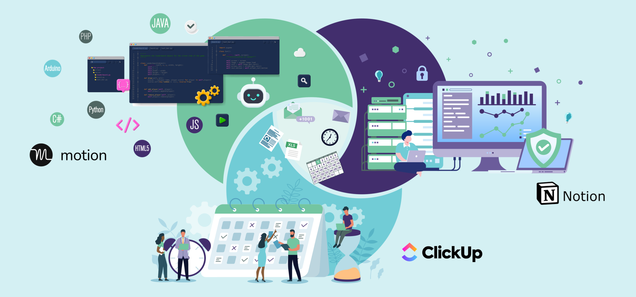 Motion vs. ClickUp vs. Notion: 2024 年の究極の比較