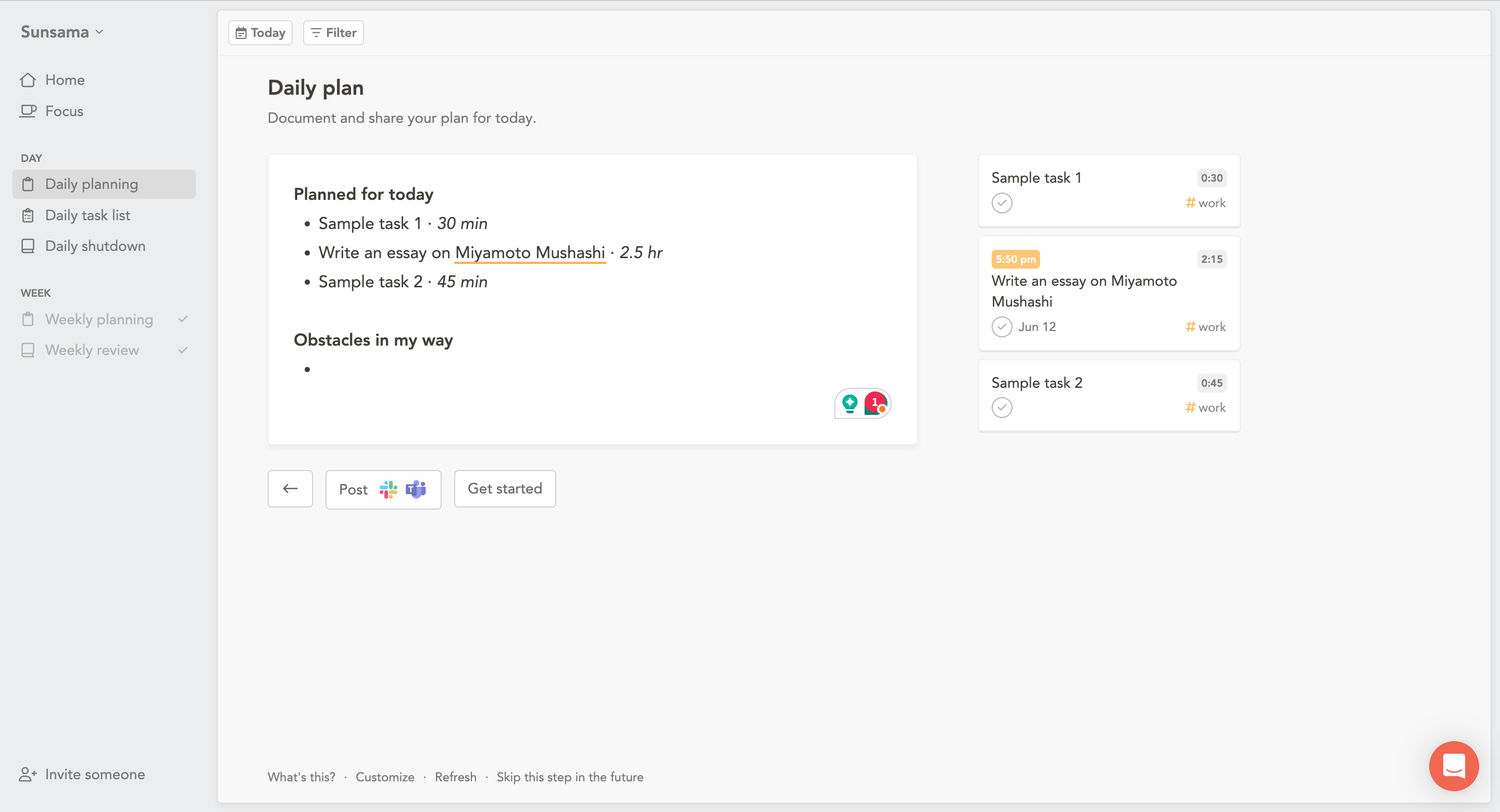 How to use Sunsama for ADHD